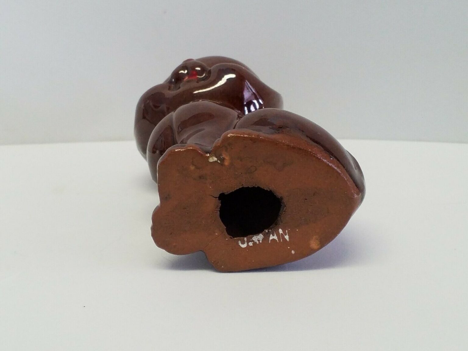 VINTAGE REDWARE Pottery Cat/kitten With Red Ears, Nose Mouth JAPAN On ...